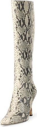 The Drop Bottes À Talons Hauts Gemini, Serpent Naturel, 41 EU