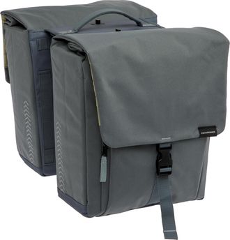 New Looxs Tulum Double 32 L - Doppeltasche mit Drehverschl&uuml;sse - Recyceltem Polyester - E-Bikes Geeignet - Doppelte Fahrradtasche - Fahrradtasche f&uuml;r Gep&auml;cktr&auml;g
