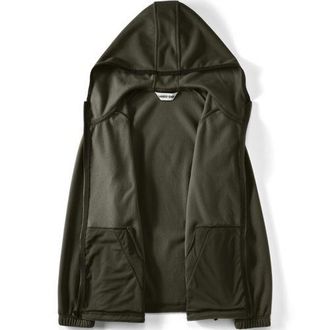 Lands End Anyweather Fleece-Jacke mit Kapuze, Damen, Gr&ouml;&szlig;e:48-50 plus, Gr&uuml;n, Polyester, by Lands End