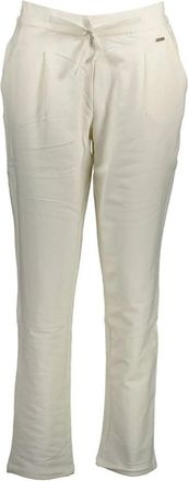 U.S.Polo Association U.s. Polo Assn., Femme, Pantalons, Blanc, Taille: 42 FR Pantalon de sport en coton blanc avec logo