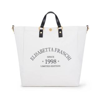 Elisabetta Franchi Femme, Sacs, Blanc, Taille: ONE Size Canvas Tote