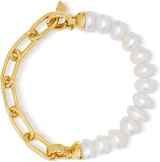 Nialaya Femme, Accessoires, Jaune, Taille: M Duo Bracelet With Pearls