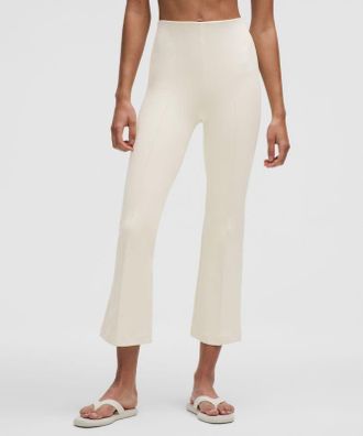 lululemon Spacer-Hose aus Stretch mit hohem Bund f&uuml;r Frauen - Gr&ouml;&szlig;e 2XS in Light Ivory