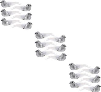 Garneck 18 STK Weihnachts Vögel Vogel-Statue-skulptur Simulationsvogel Weihnachtsvogelfigur Vogelclips Weihnachtsbaum Vogelmodell Clip Auf Gefälschten Vogel V