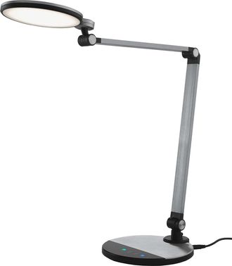 Casa Nova casa Nova LED-Schreibtischlampe - Schwarz - Silberfarben - dimmbar - H 43,3 cm