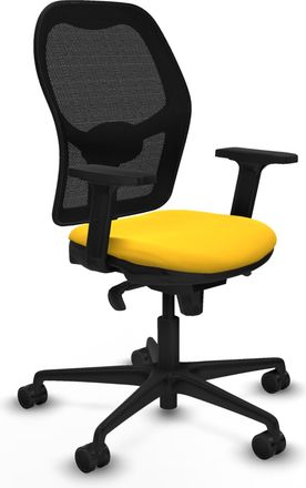 Piqueras y Crespo Idealer Stuhl f&uuml;r die Arbeit mit 2D-Armen, h&ouml;henverstellbare Lendenwirbelst&uuml;tze, ausgestattet mit Sincro 5 Positionen und injiziertem Schaum, Schwarz/