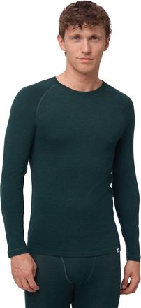 Danish Endurance Merino Langarm Shirt Herren, Thermounterwäsche Herren, Funktionsshirt, Dunkelgrün, 3XL