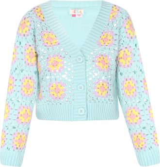 Izia Strickjacke Frauen t&uuml;rkis mehrfarbig