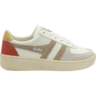 Gola Unisex Grandslam Trident Sneaker, White/Bone/Flax, 41 EU