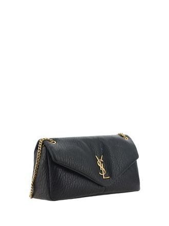Saint Laurent Womens Calypso Shoulder Bag Nero Lamb Ovis Aries