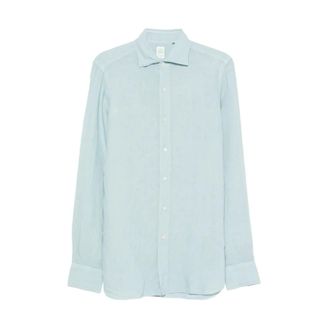 Finamore Leinenhemd - - Shirts - Herren - Blau - XL