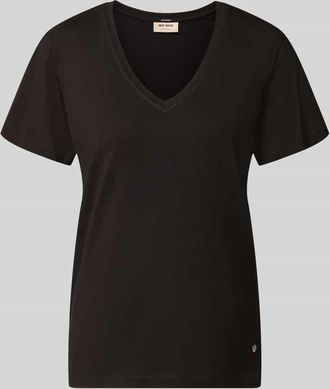 Mos Mosh Regular Fit T-Shirt mit V-Ausschnitt Modell Dala