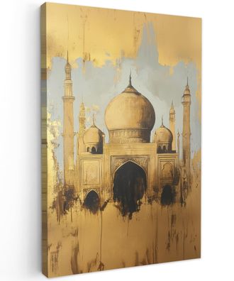 MuchoWow &copy; Leinwandbild Gro&szlig; 80x120 cm XXL Dekoration Wohnzimmer Islam Bilder Pictures Islamic Wall Decoration Living Room Wohnungs Deko Moderne Bild Moschee -