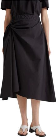 Meimeij Femme, Jupes, Noir, Taille: 42 FR M6Eb07100 Midi Skirt