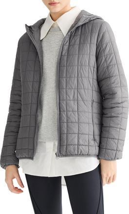 Orolay Damen Leichte Steppjacke mit Kapuze, Packbare &Uuml;bergangsjacke Warm Gef&uuml;tterte Winterjacke mit Rei&szlig;verschlusstaschen, Winddichte Reisejacke f&uuml;r Herbst u