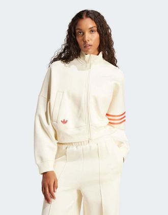 adidas Originals Neuclassics - Top de surv&ecirc;tement - Blanc cr&egrave;me et corail