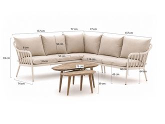 Manifesto Furniture + 10 % Kassenrabatt | Manifesto Celante/ROUGH-K Ecklounge-Set 5-teilig 5-Sitzer