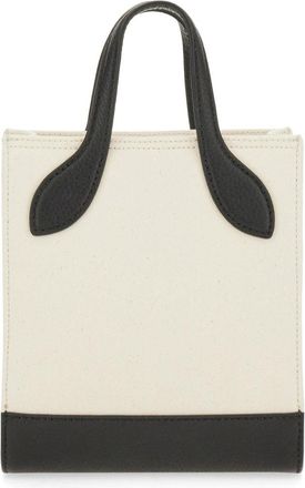 Bally Womens Bag With Logo Ivory Organic Cotton Handbags Hand
