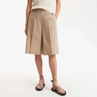 La Redoute Collections Bermuda &Agrave; Pinces En Lin Et Coton