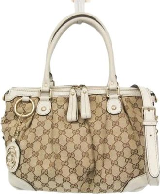 Gucci Sac Sukey Pre-owned - Femme - Pre-owned - Beige - Taille: ONE Size