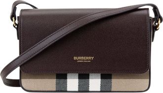 Burberry Femme, Sacs, Brun, Taille: ONE Size Sac Bandouli&egrave;re Bouton Magn&eacute;tique