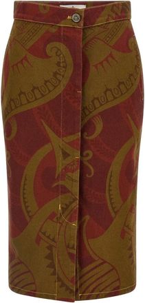 Vivienne Westwood Femme, Jupes, Multicolore, Taille: W26 Midi Skirt