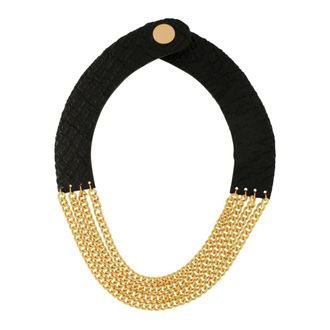 Dansk Copenhagen Luxuri&ouml;se vergoldete Lederkette - - Accessories - Damen - Gelb - ONE SIZE
