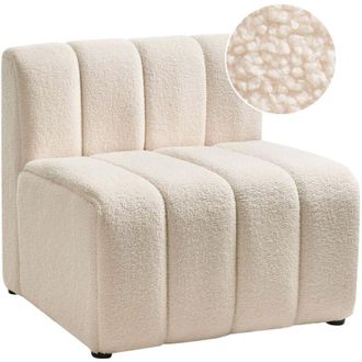 Beliani Sessel KAGE Boucl&eacute; Hellbeige