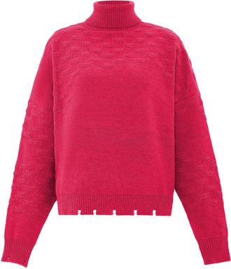 Faina Rollkragenpullover Damen Rosa
