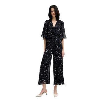 Joseph Ribkoff Gefalteter Polka-Dot-Jumpsuit - - Jumpsuits & Playsuits - Damen - Blau - 2XL