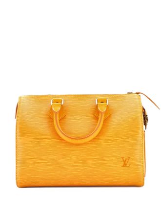 Louis Vuitton sac &agrave; main Speedy Epi 25 en cuir - Jaune