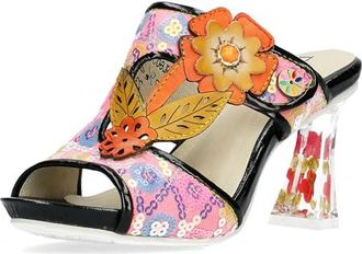 Laura Vita mules en cuir pour femmes Nino 124, Pointure:38 EU, La couleur:rose