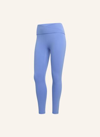 adidas 3-Streifen Studio All Me 7/8 X-Over Leggings blau