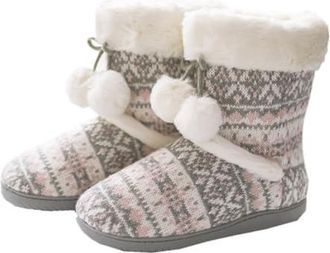 BESPORTBLE Bottes DHiver pour Femmes Chaudes en Peluche Semelle Souple Antid&eacute;rapante R&eacute;sistante &agrave; LUsure Bottines Confortables pour Int&eacute;rieur et Ext&eacute;rieur Taille