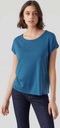 Vero Moda Rundhalsshirt VMAVA PLAIN SS TOP GAJRS NOOS