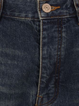 Balenciaga Womens Cotton Denim Jeans Dark