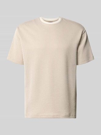 Mc Neal T-Shirt mit Strukturmuster und Rundhalsausschnitt