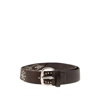 Alberto Luti Nieten-Lederg&uuml;rtel - - Accessories - Herren - Braun - 95 CM