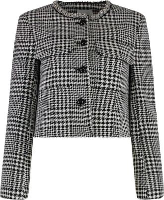 Self Portrait Femme, Vestes, Noir, Taille: 36 FR Veste Tricot Jacquard