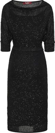 Max Mara Femme, Robes, Noir, Taille: 44 FR Robe en fil de viscose &agrave; sequins