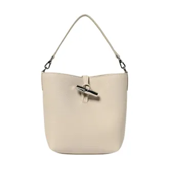 Longchamp Femme, Sacs, Beige, Taille: ONE Size Le Roseau XS Sac Seau