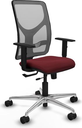 Piqueras y Crespo Moderner B&uuml;rostuhl mit 1D-Armlehnen, h&ouml;henverstellbare Lendenwirbelst&uuml;tze, ausgestattet mit Syncro/Traslack und Schneideschaum, mit Rollen von 65 mm, 