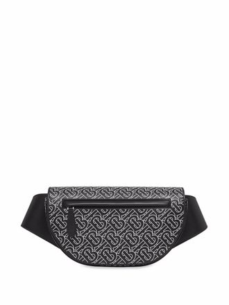 Burberry sac banane Olympia TB &agrave; motif monogramm&eacute; - Noir