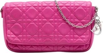 Dior Pre-owned Cannage Quilted Crossbody - Femme - Pre-owned - Rose - Taille: ONE Size