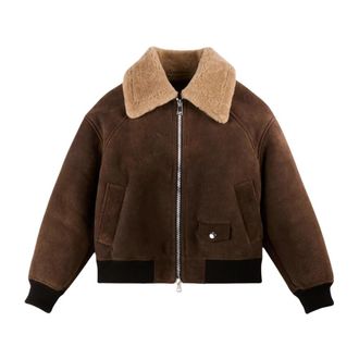 Hogan Lammfell-Bomberjacke mit Komfort-Passform - - Jackets - Damen - Braun - S