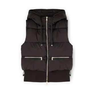 Motivi Gilet matelass&eacute; &agrave; capuche - Femme - Vestes - Noir - Taille: 36 FR