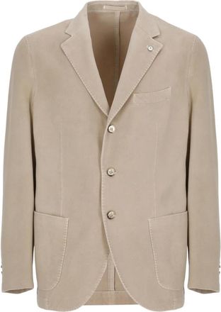 Lubiam Homme, Vestes, Beige, Taille: M Veste &agrave; Revers en Pointe