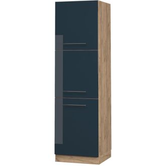Vicco Meuble pour four Fame-Line, Bleu foncé brillant, 60 cm