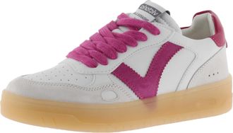 Victoria Sneaker Unisex Seul Lederoptik & Farbige & Veloursleder Eins&auml;tzen & Sohle In Karamell 1257129 f&uuml;r Erwachsene Fucsia 36