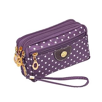 Generic Sac en toile pour femme avec fermeture &eacute;clair, violet, Taille unique